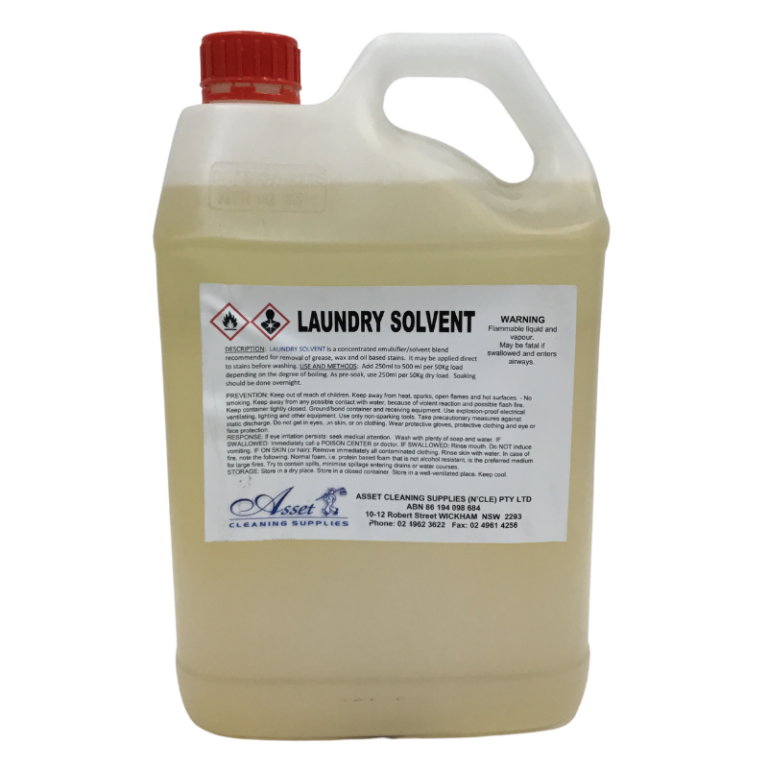 Laundry Solvent - 5L - Asset Cleaning Supplies