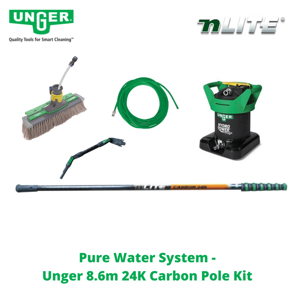 Unger nLite HydroPower Ultra + 24K Pole 8.6m/28' KIT - Asset Cleaning ...