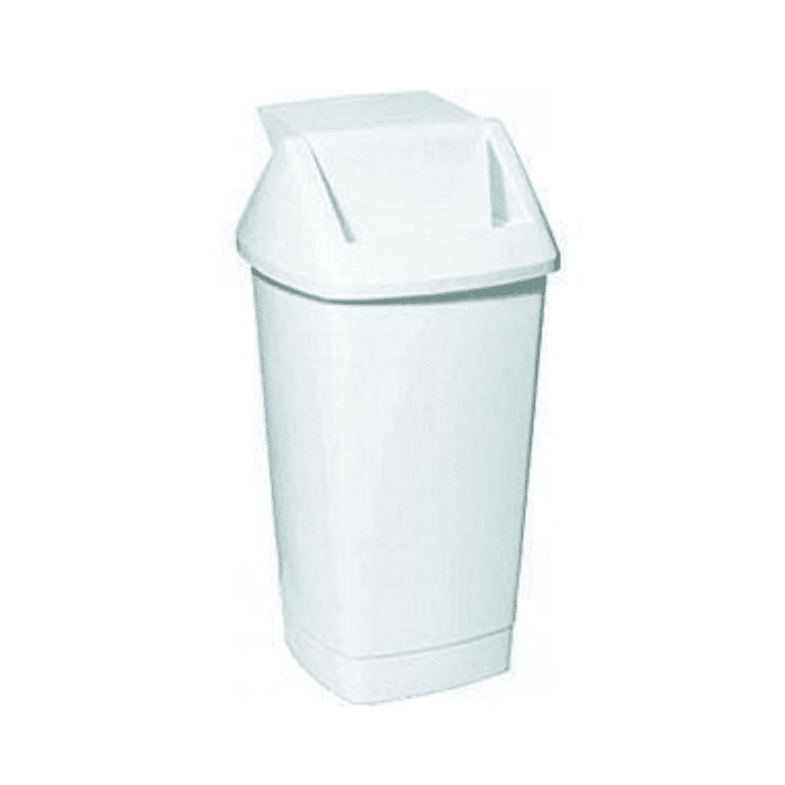Bin 50L Swing Top Tidy White - Australian Made - Asset Cleaning Supplies
