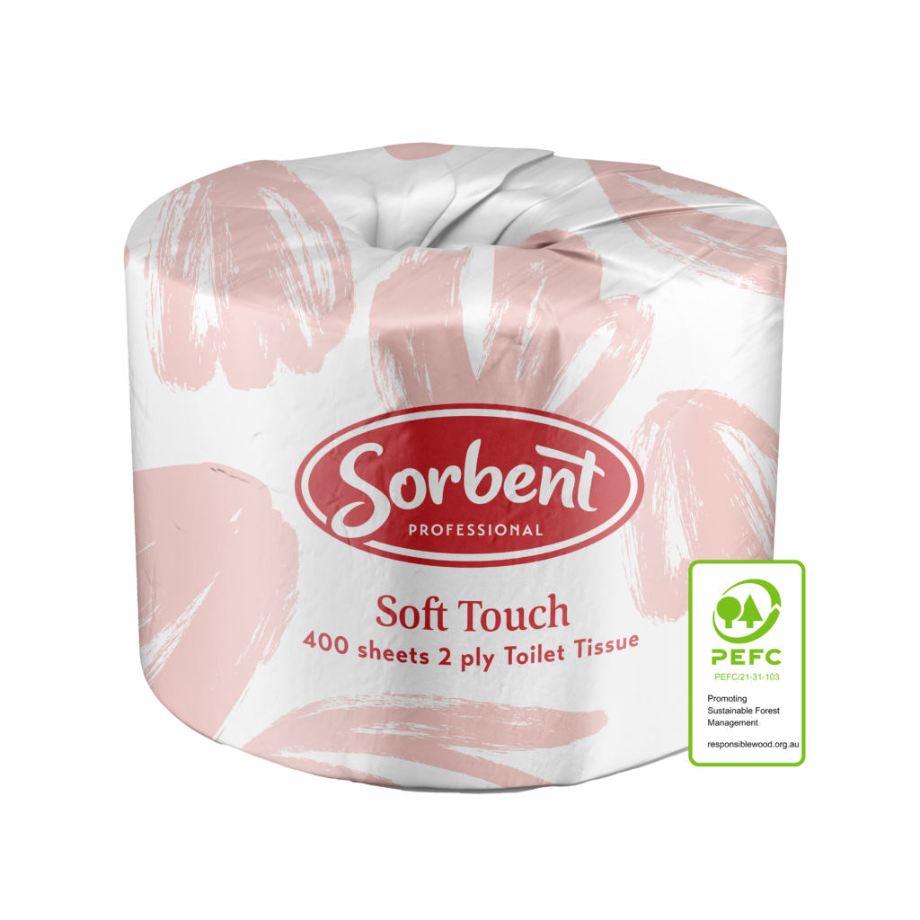 Sorbent Professional Soft Touch Toilet Tissue Roll - 2 Ply 400 Sheets ...